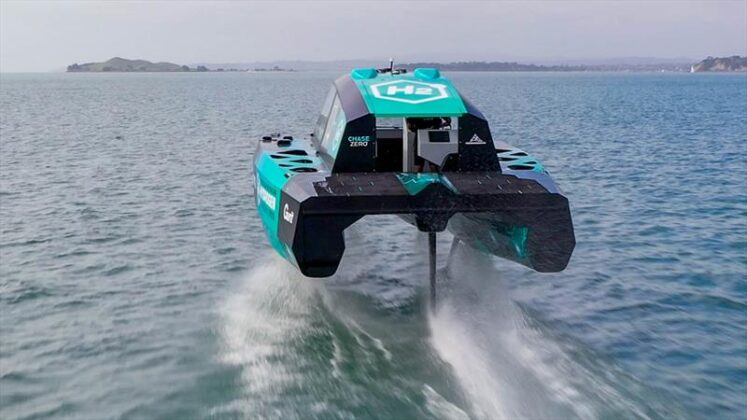 America's Cup: ETNZ Hydrogen powered foiling chase boat outstrips ...