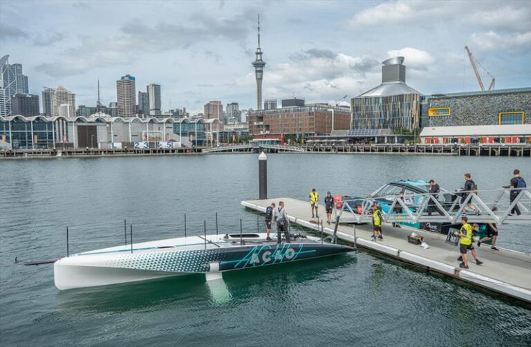 America's Cup: AC40 is tested in Auckland - first sail expected ...