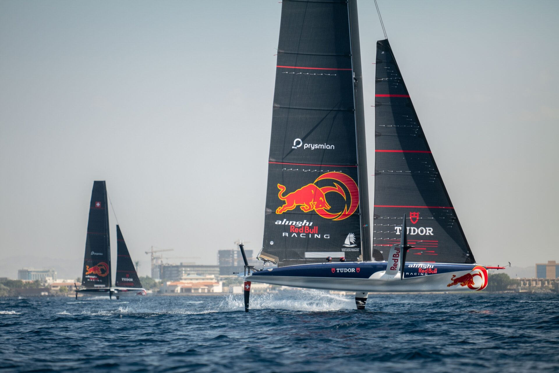 Alinghi Red Bull Racing Thrives in AC40 Boat-on-Boat Action - Nautic ...